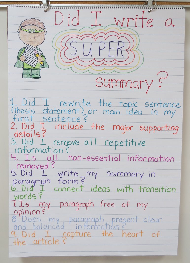 Summarizing Teaching Ideas Summarizing Teaching Ideas