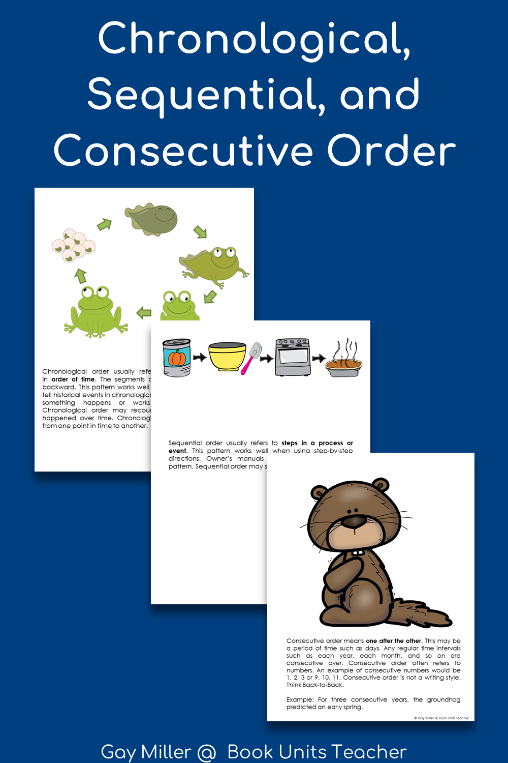 Text Structures Ordering Book Units Teacher
